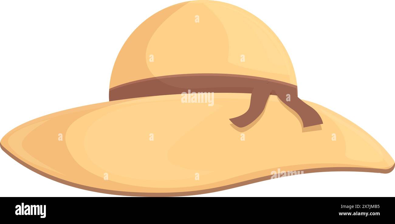 Illustration of a whimsical cartoon explorer wearing a classic beige ...