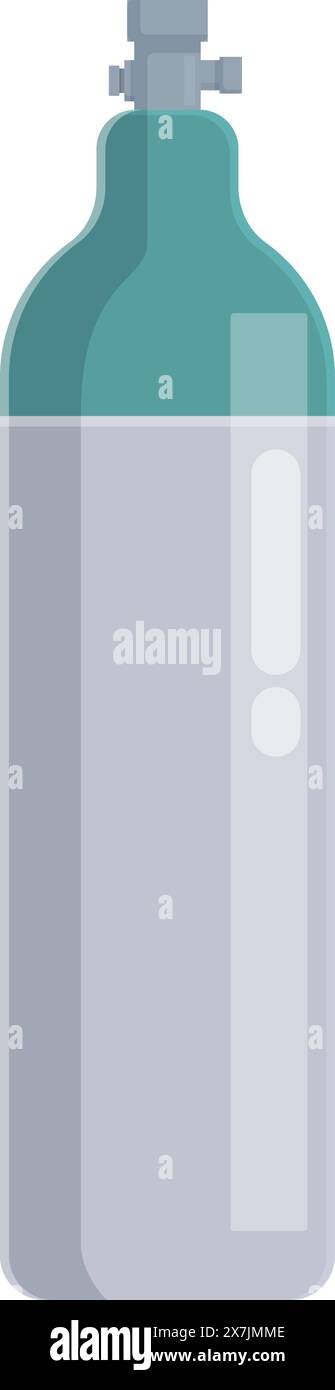 Medical oxygen tank illustration for healthcare, therapy, and emergency ...