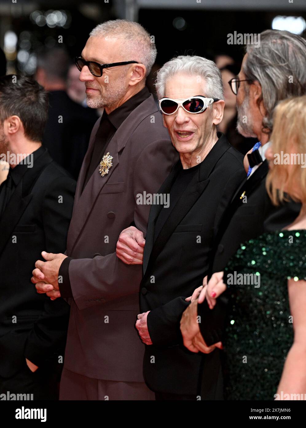 Vincent Cassel (left) and David Cronenberg arrive for the screening of ...