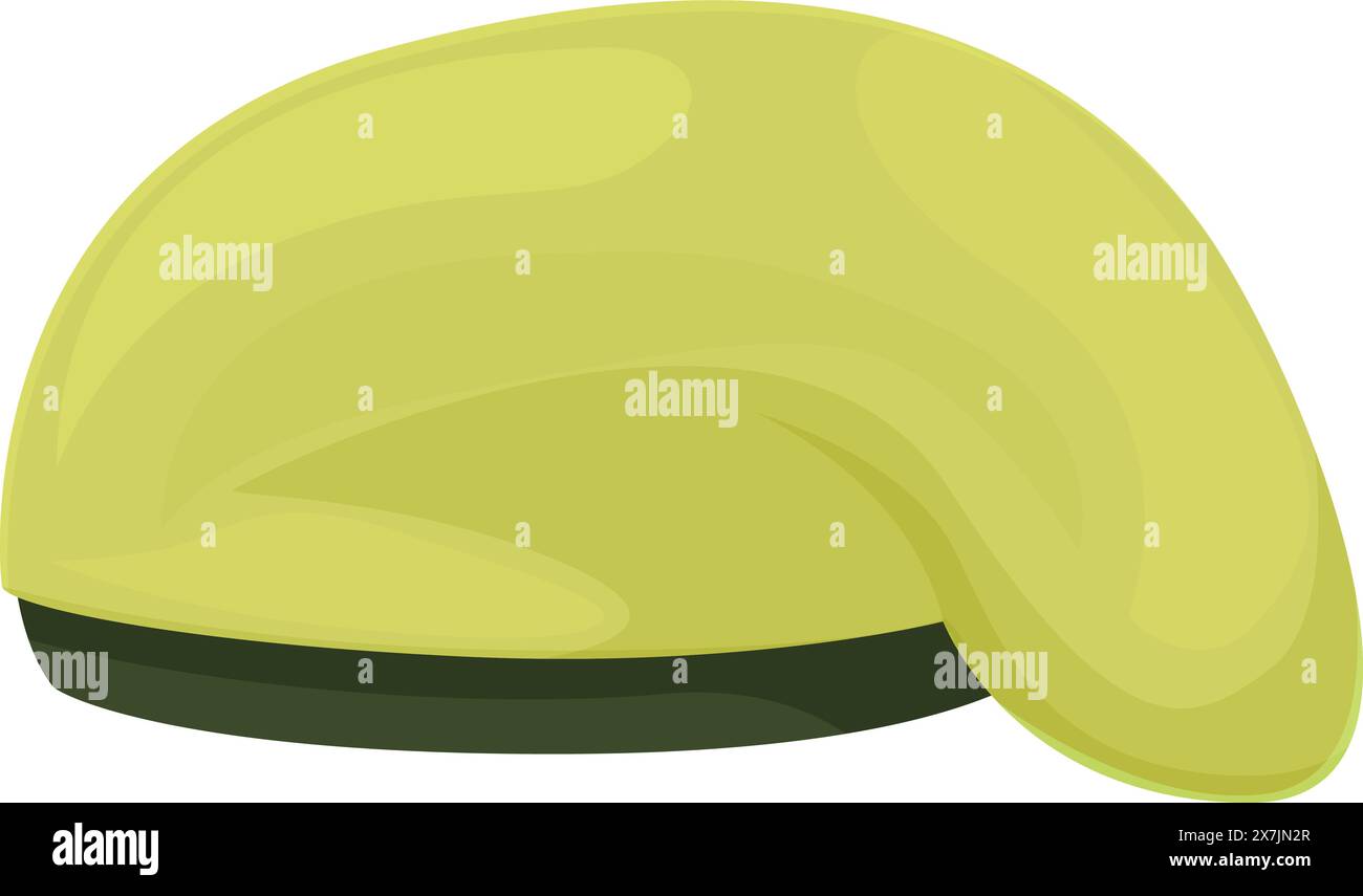 Illustration of a yellow safety helmet in a flat cartoon style ...