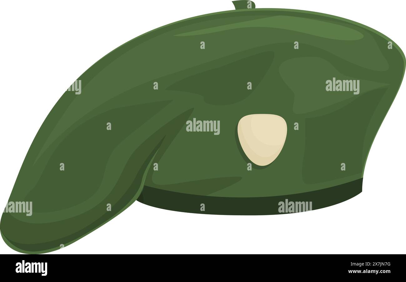 Vector graphic of a traditional green flat cap, isolated on a white ...