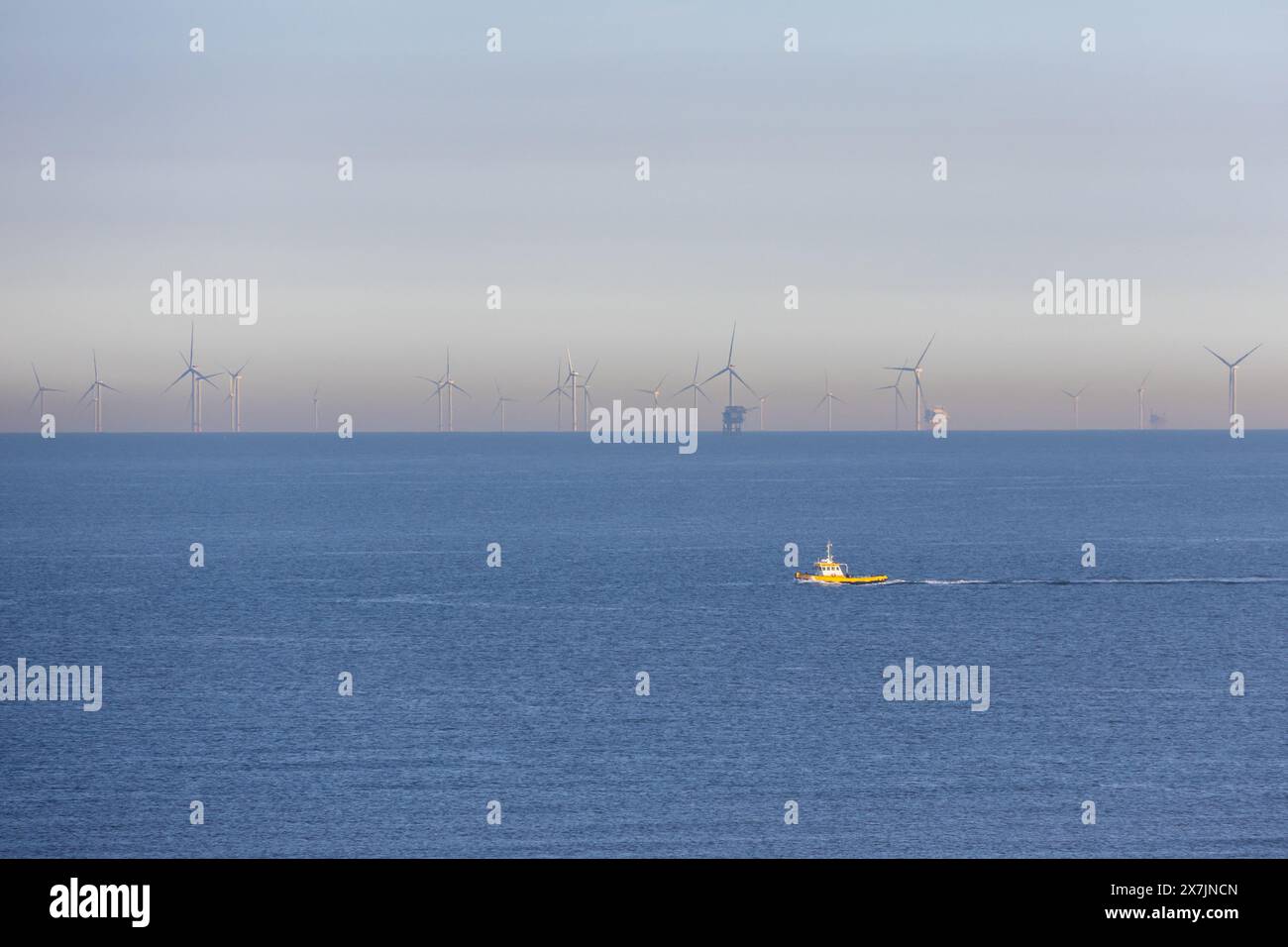 The Hague, the Netherlands - May 5, 2024: tug boat passing infront of ...