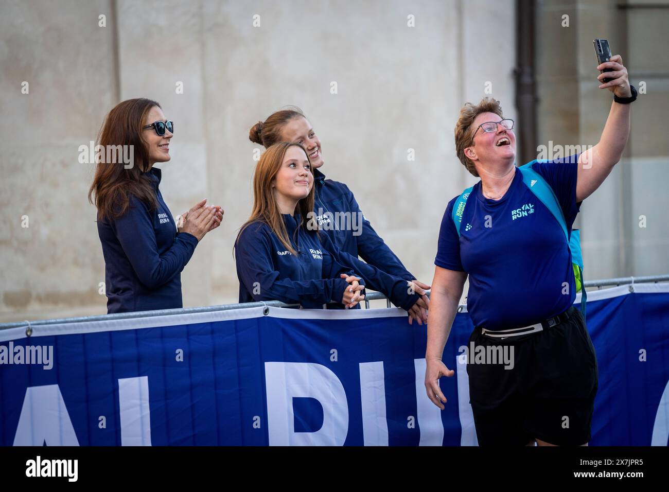 Queen Mary, Princess Isabella and Princess Josephine cheer during the ...