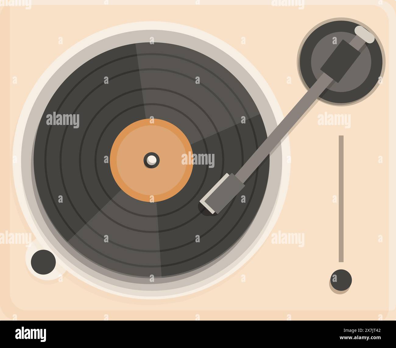 Flat design of a classic turntable record player hi-res stock ...