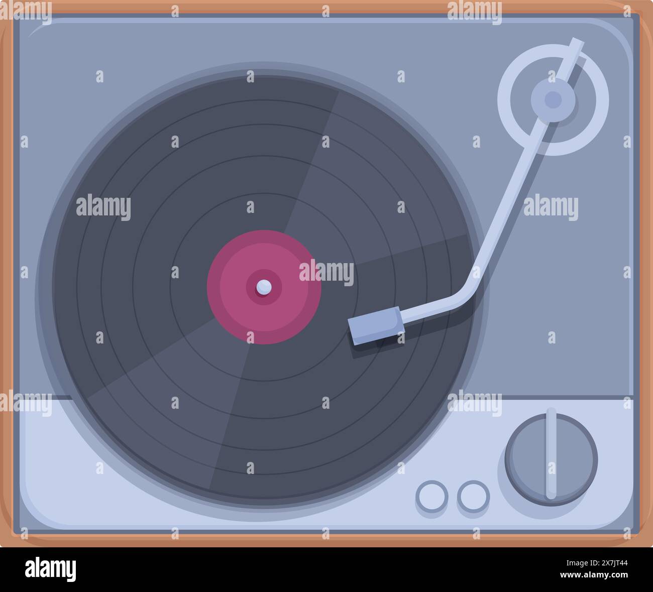 Minimalist illustration spinning vinyl record Stock Vector Images - Alamy