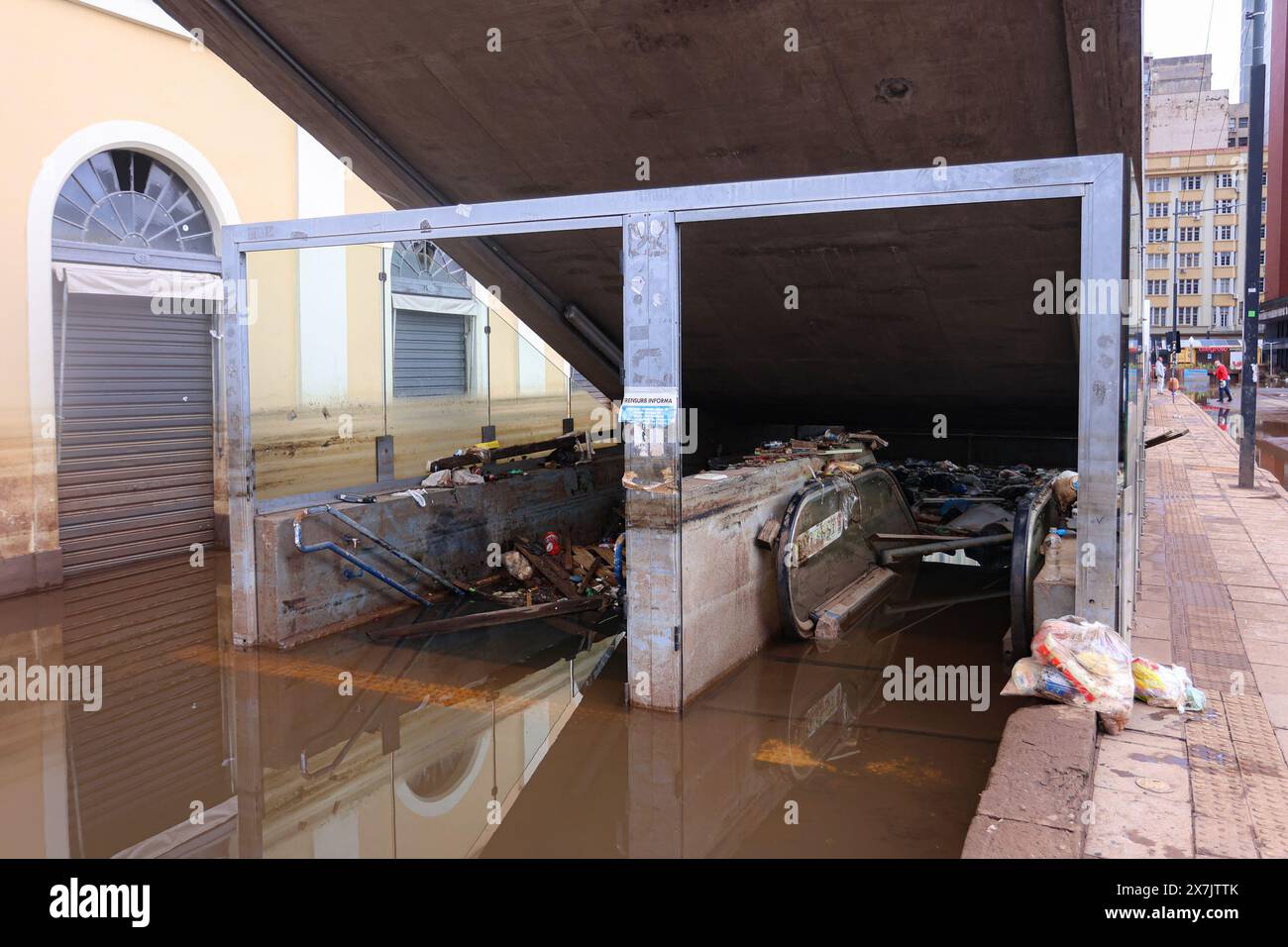 Porto Alegre, Brazil. 20th May, 2024. The entrance to the Porto Alegre ...