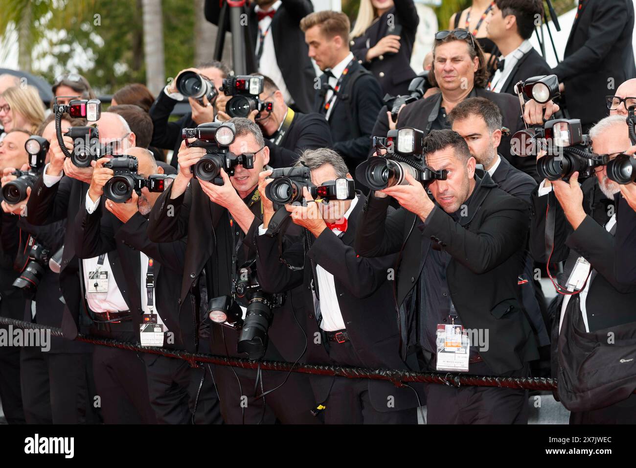 Photographers working at the premiere of 'The Apprentice' during the ...