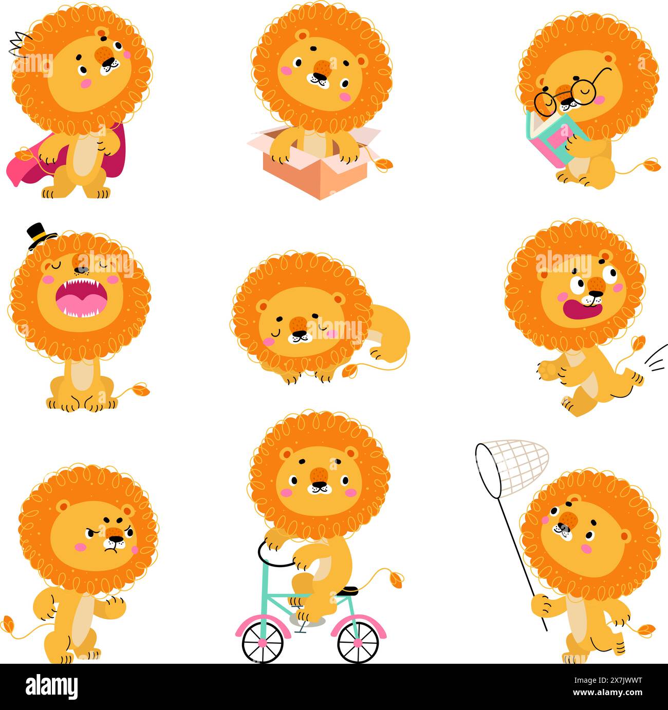 African lions in wild Cut Out Stock Images & Pictures - Alamy