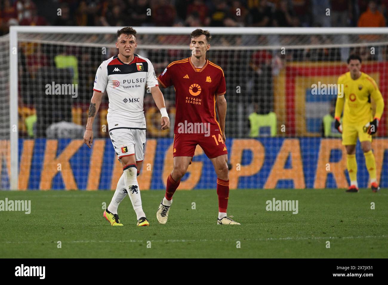 Rome, Italy. 19th May, 2024. Mateo Retegui of Genoa C.F.C. and Diego ...