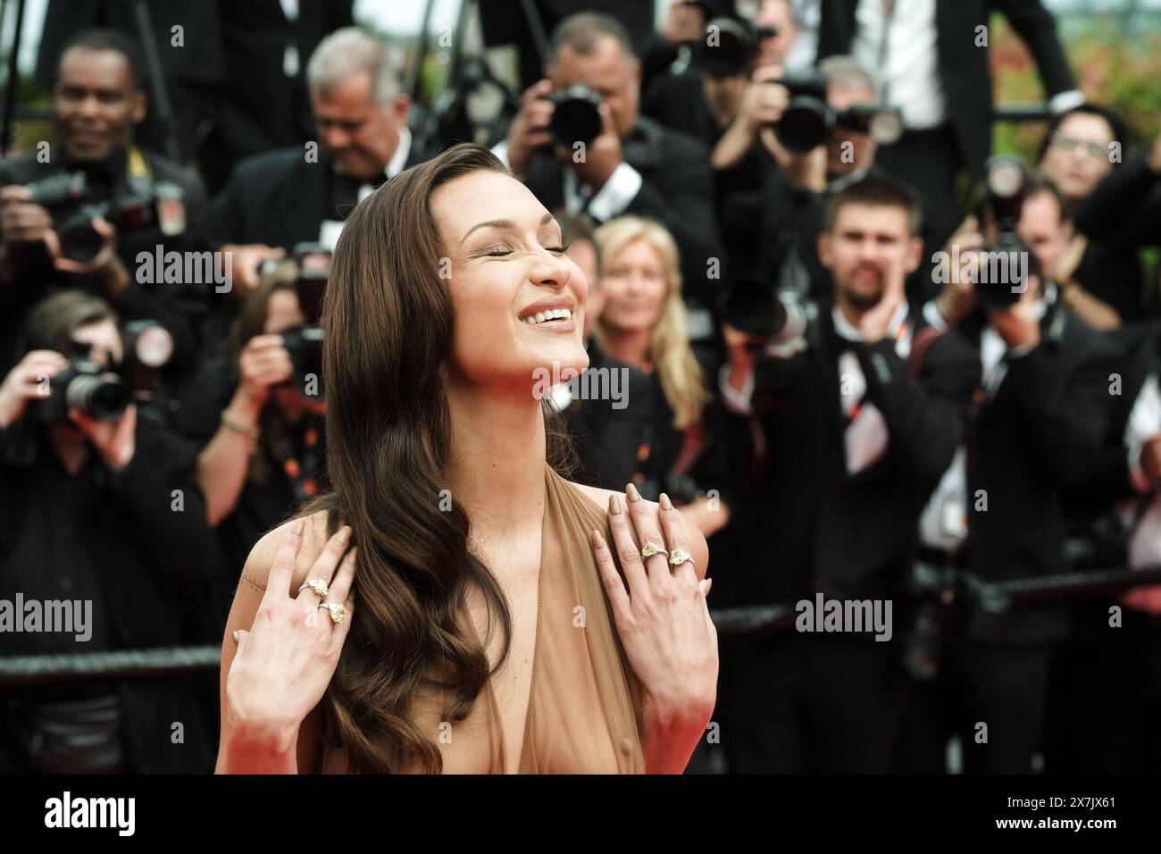Cannes, France. 20th May, 2024. Bella Hadid photographed on the Red ...