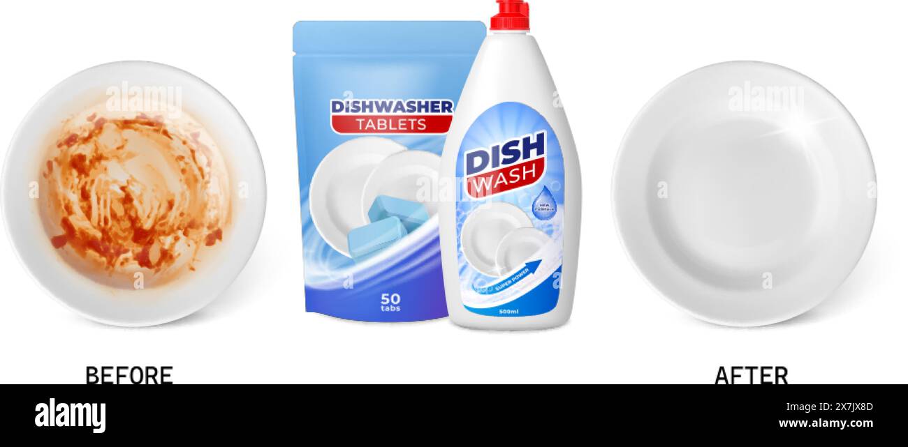 Liquid washing tablets Stock Vector Images - Alamy