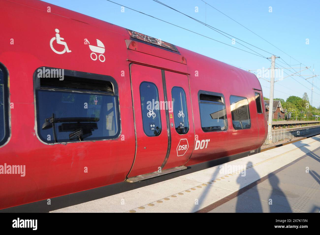 Maalov/ Denmark/20 MAY 2024/ Danish local train DSB arrives on Maalov ...