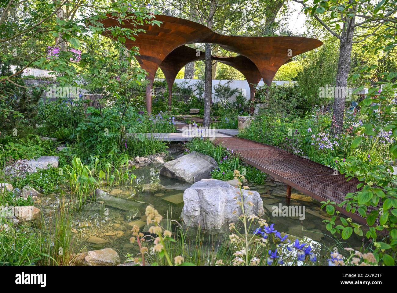 London, UK. 20th May, 2024. The WaterAid Garden at the RHS Chelsea ...