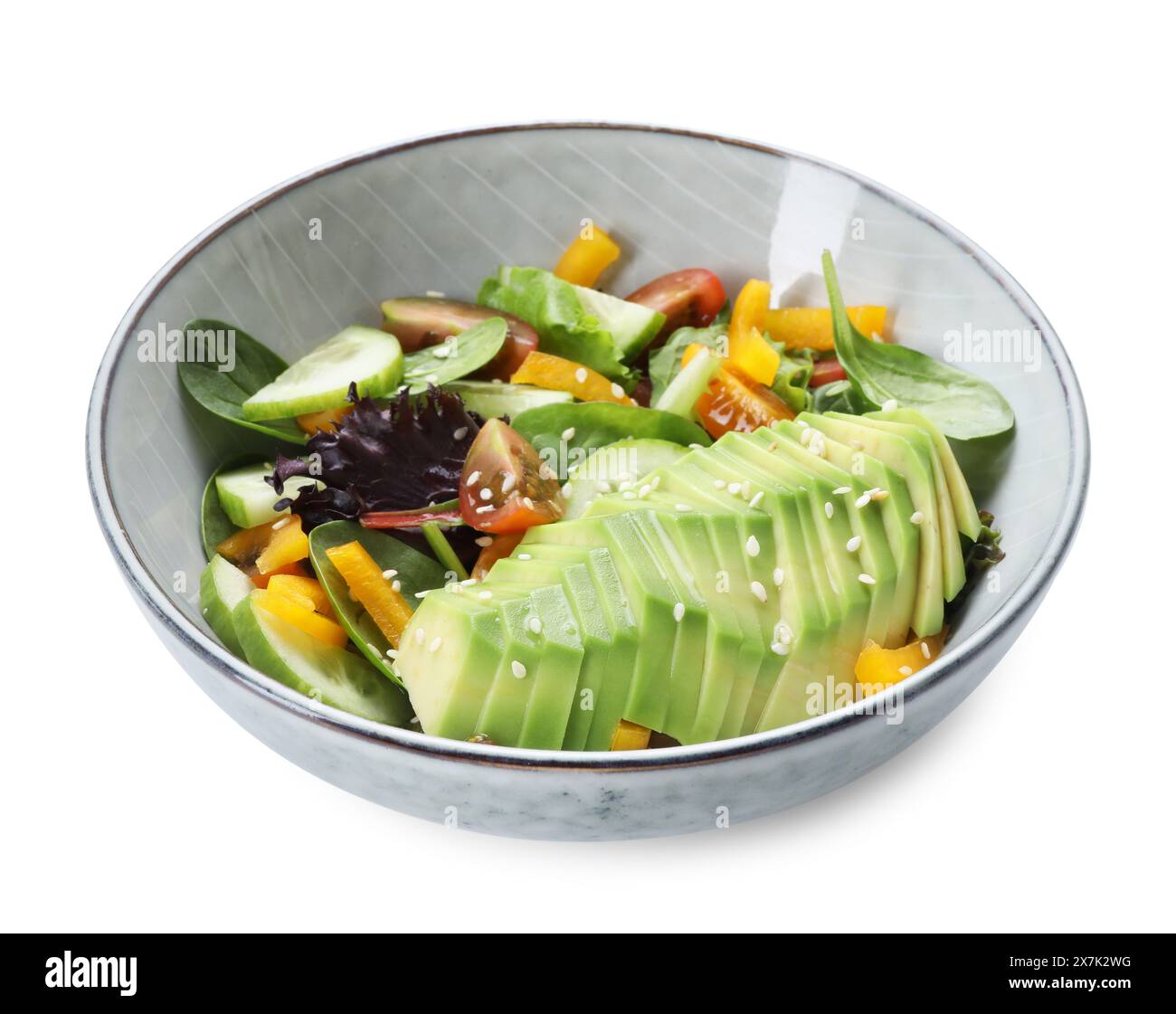 Healthy dish high in vegetable fats isolated on white Stock Photo - Alamy