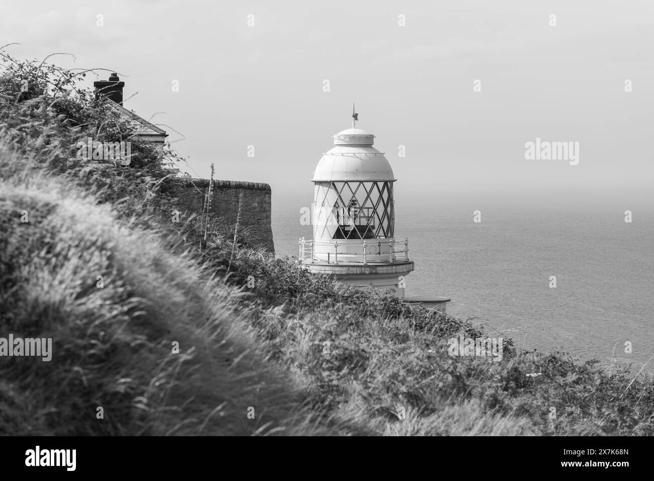 Photo of the Foreland lighthouse at Foreland Point on the north Devon ...