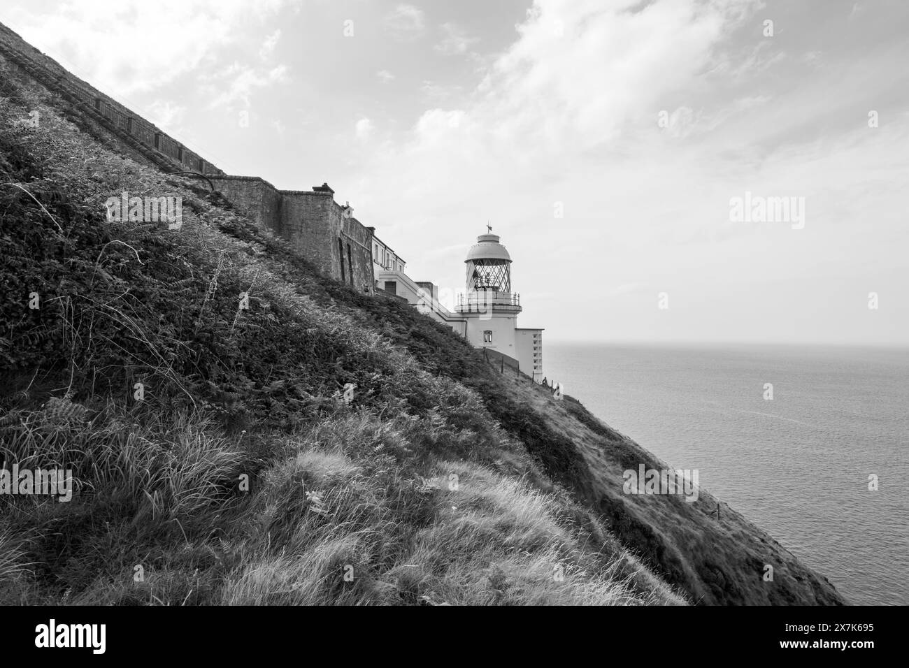 Photo of the Foreland lighthouse at Foreland Point on the north Devon ...
