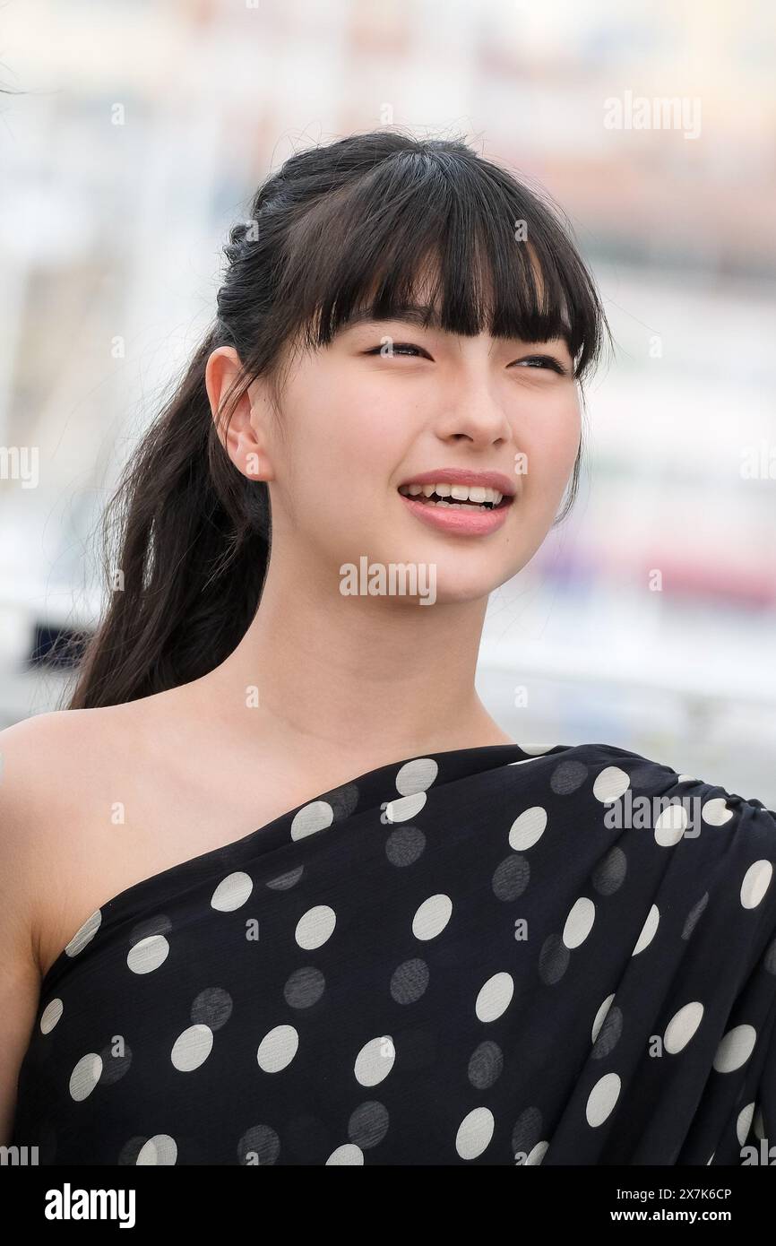 Cannes, France. 20th May, 2024. Kiara Nakanishi poses at the Photocall ...
