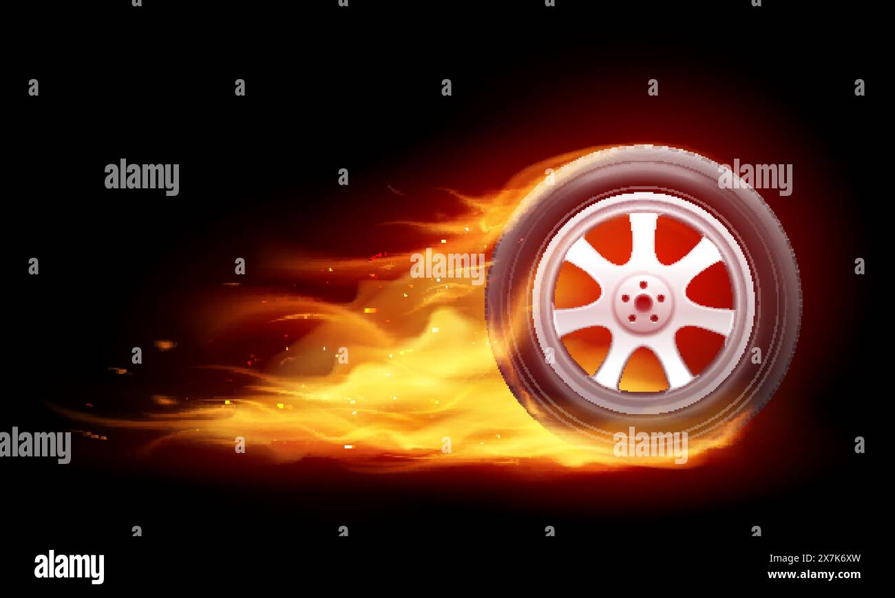 Flaming wheels hi-res stock photography and images - Alamy