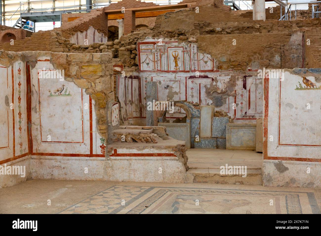 Remains of ancient Roman period terrace houses of Ephesus, Turkey Stock ...
