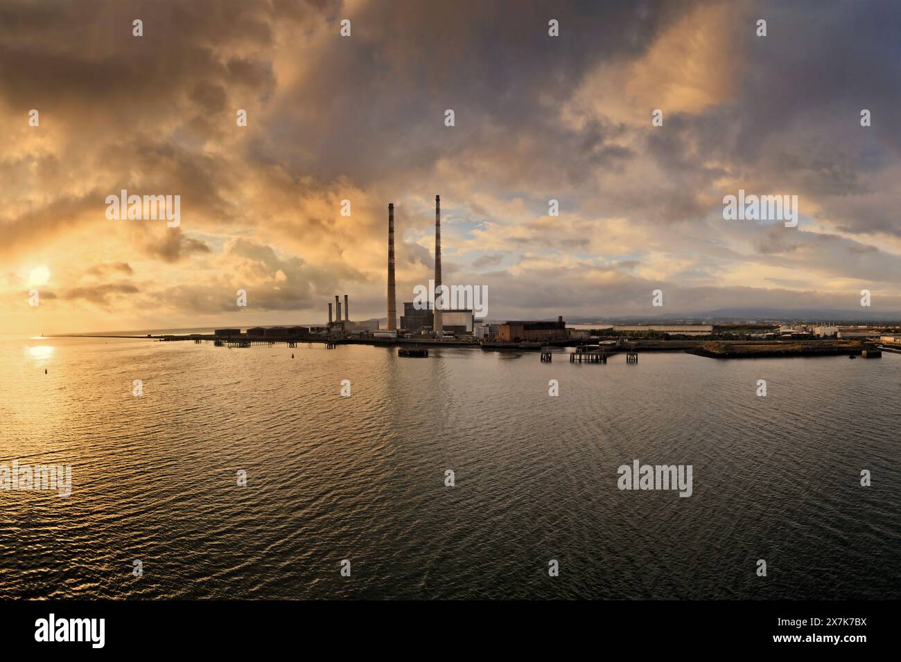 The iconic Poolbeg Stacks towering above the city skyline were built ...