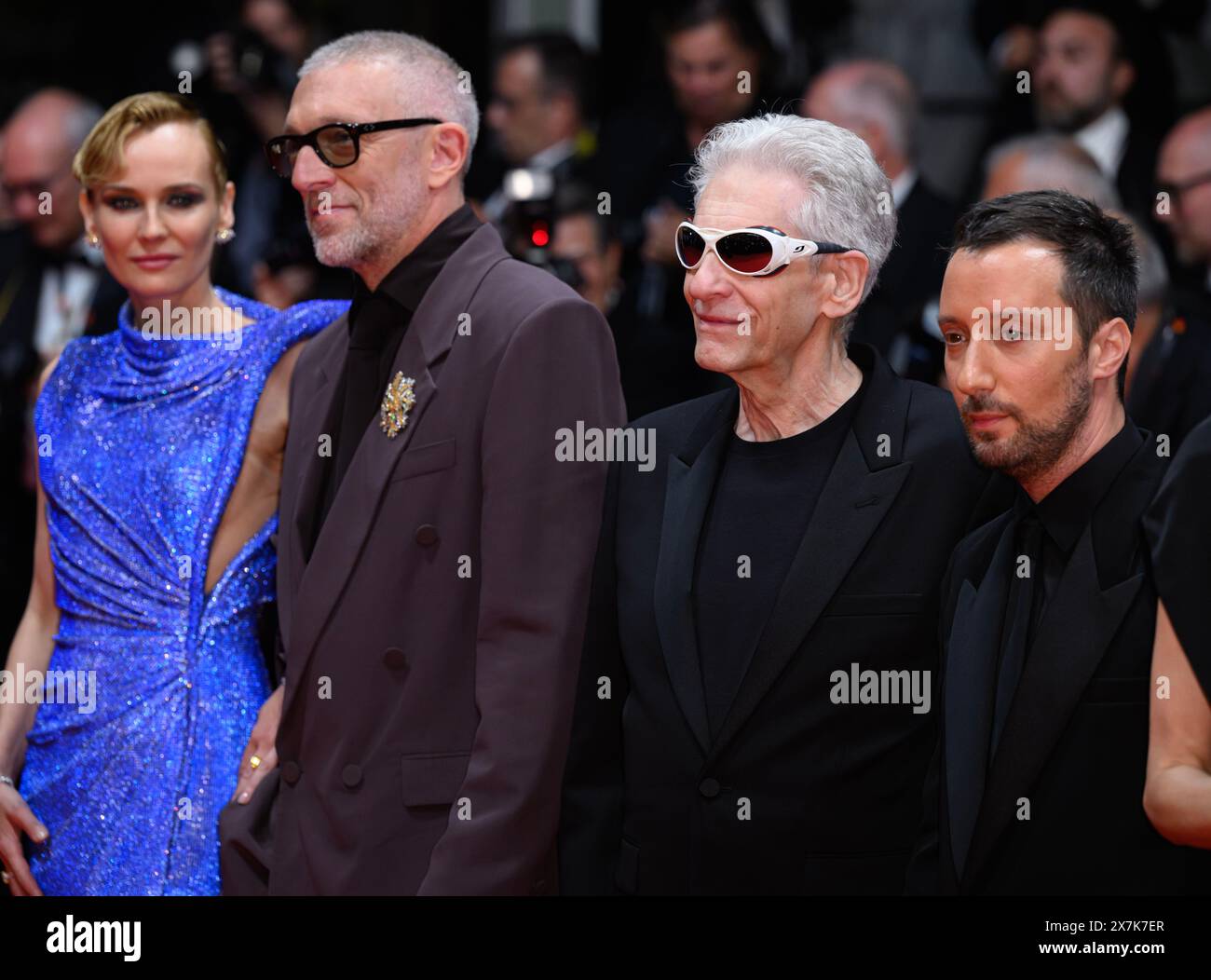 Cannes, France. May 20th, 2024. Diane Kruger, David Cronenberg, Vincent Cassel, Sandrine Holt ...