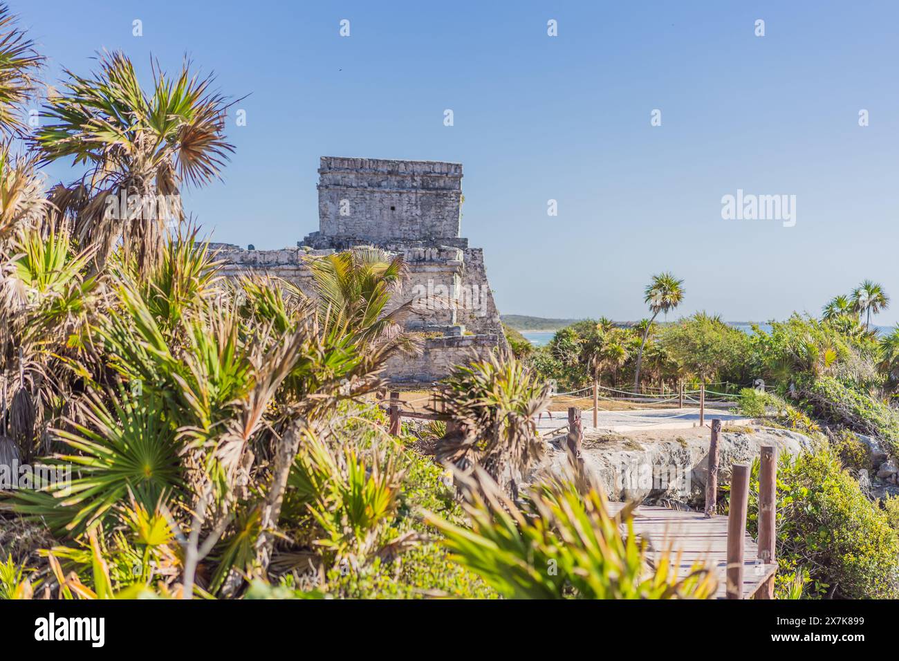 Beautiful archaeological site of the Mayan culture in Tulum, Mexico ...