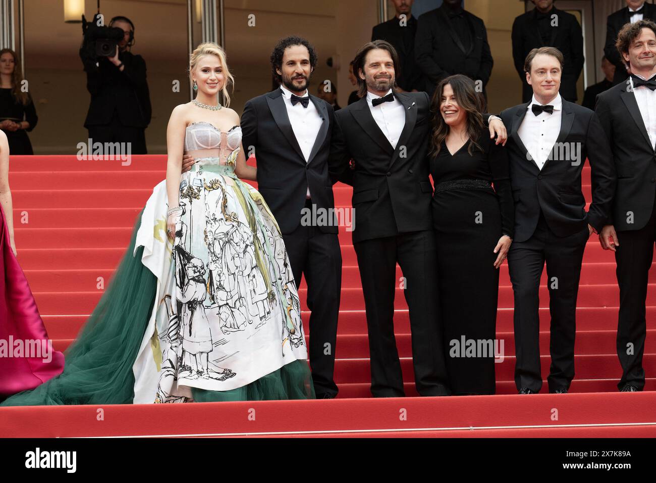 Cannes, France. 20th May, 2024. Maria Bakalova, Ali Abbasi, Sebastian ...