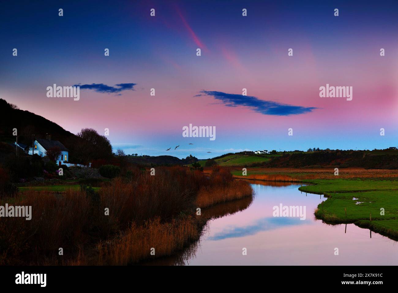 Evening over the River Anne, Annestown on the Copper Coast, County ...