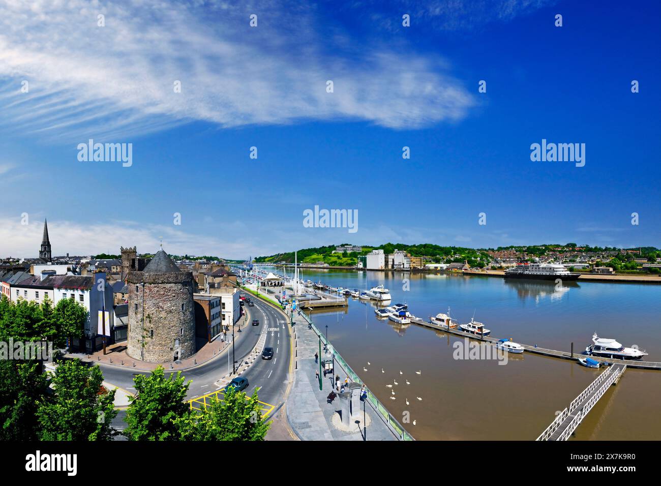 A view of the Viking Triangle and the south quaysalong the River Suir ...