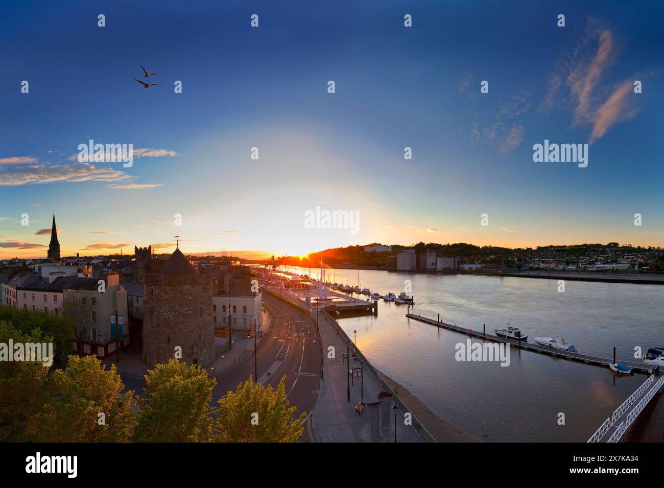 An aerial view of the Viking Triangle and south quays along the River ...