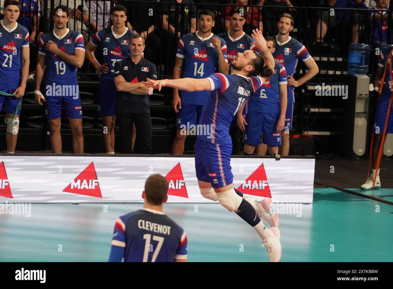 Antoine Brizard of France during the International Friendly Volleyball ...