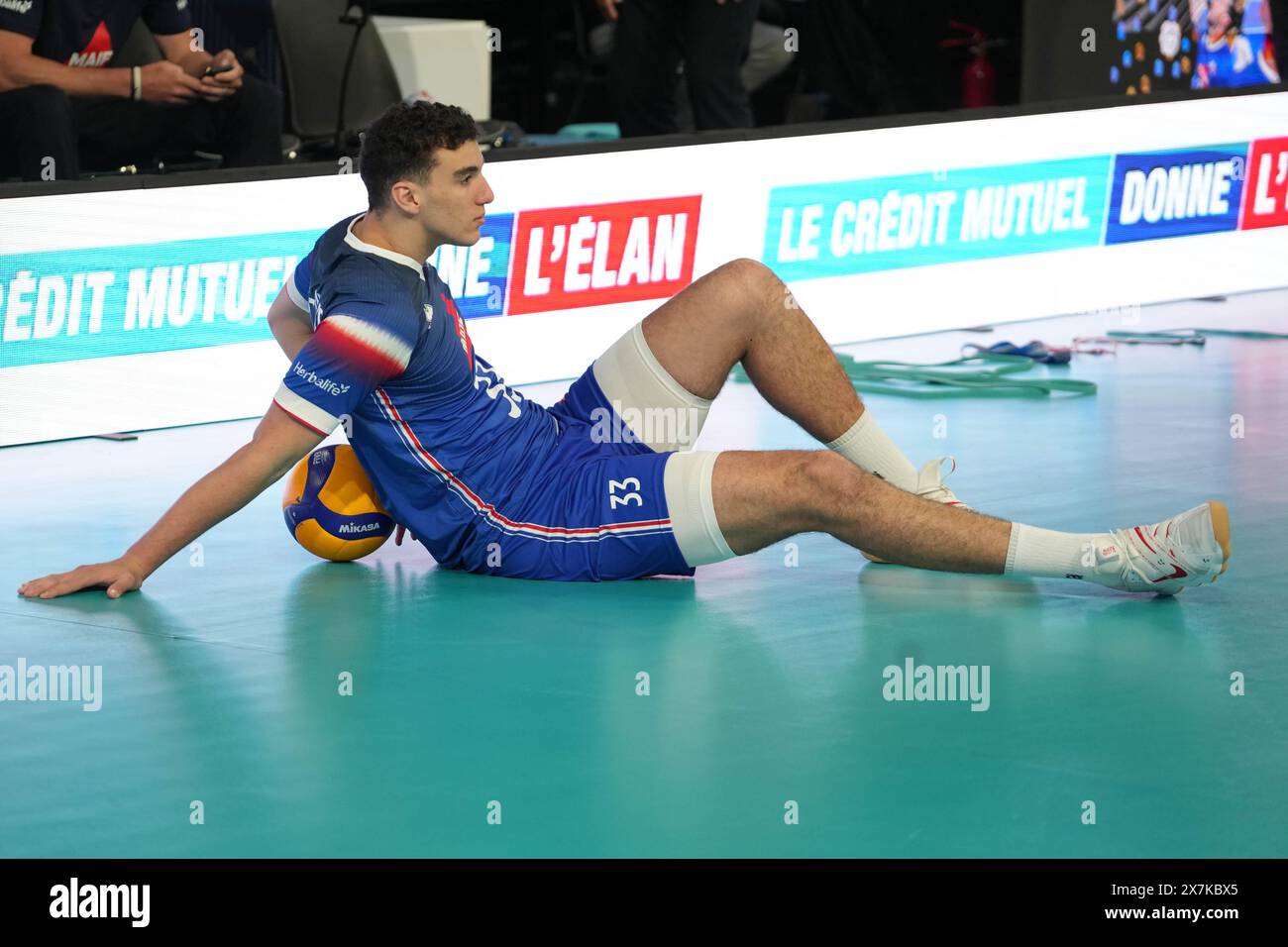 Amir Tizi-Oualou of France during the International Friendly Volleyball ...