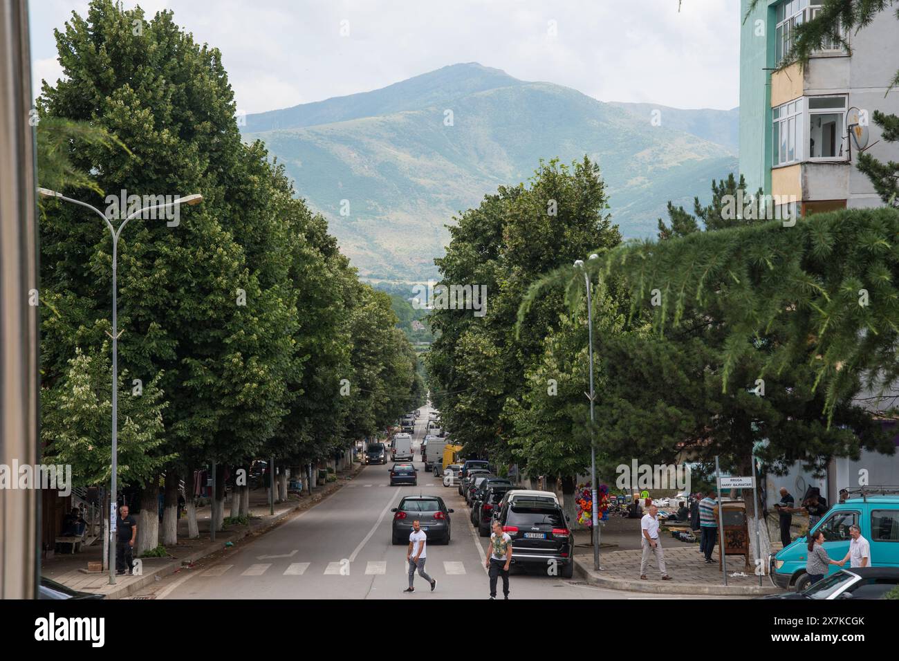 Bajram Curri, Albania - July 2. 2023: Town of Bajram Curri in Albania ...