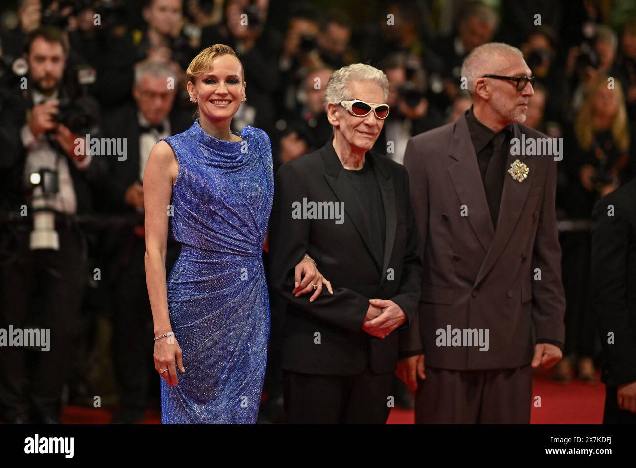 Cannes, France. 20th May, 2024. Vincent Cassel, David Cronenberg, Diane Kruger at the premiere ...