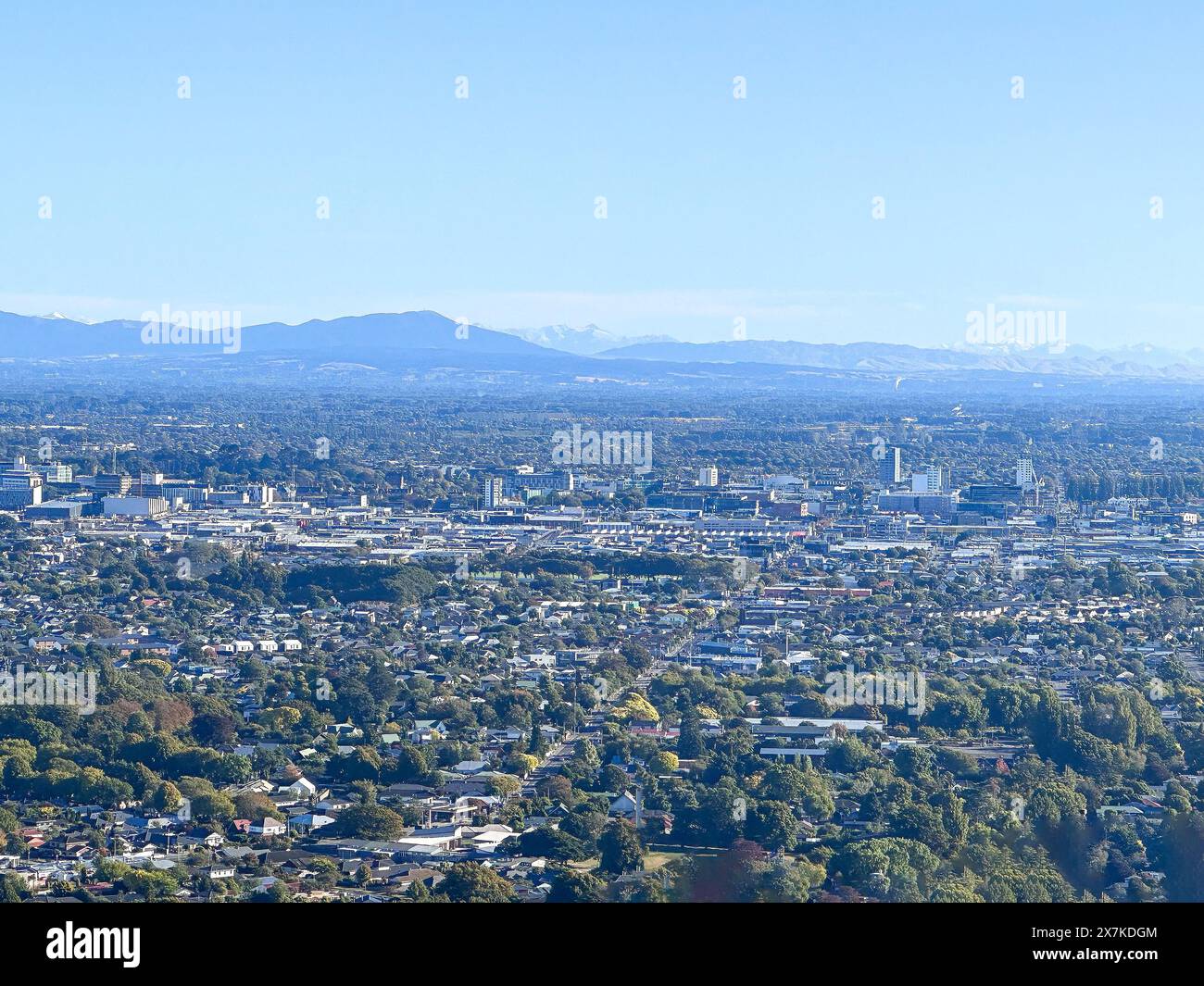 View of city from Cashmere Hills, Christchurch (Ōtautahi), Canterbury ...