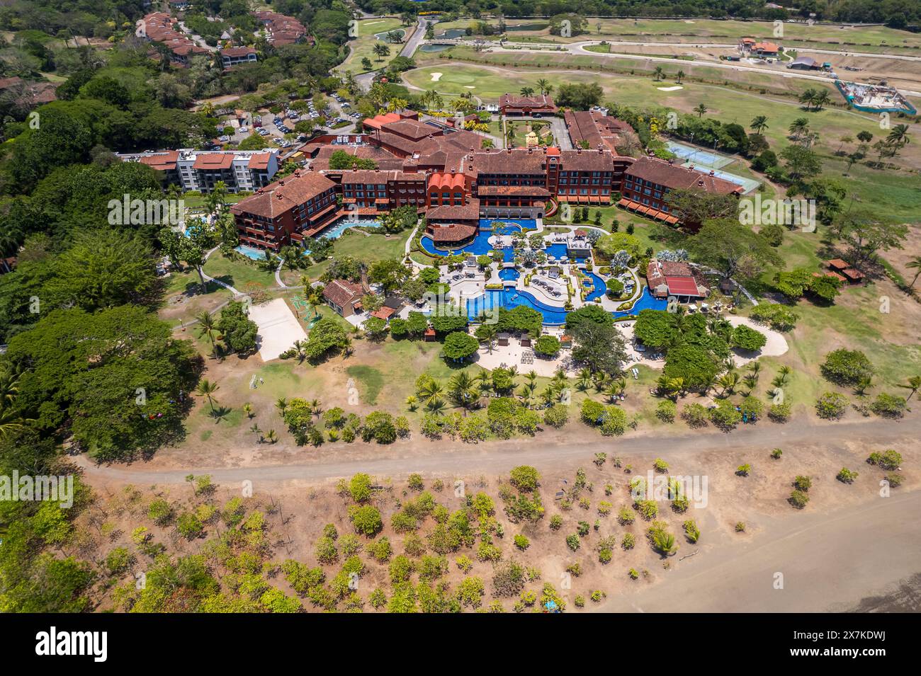 Beautiful aerial view of the Los Sueños Marina in Herradura Beach in ...