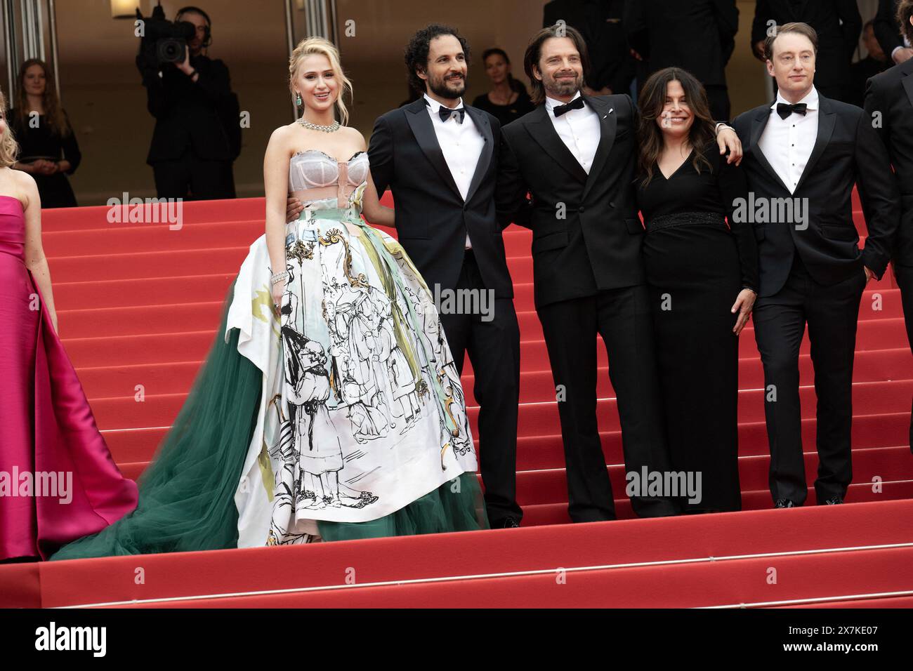Cannes, France. 20th May, 2024. Maria Bakalova, Ali Abbasi, Sebastian ...