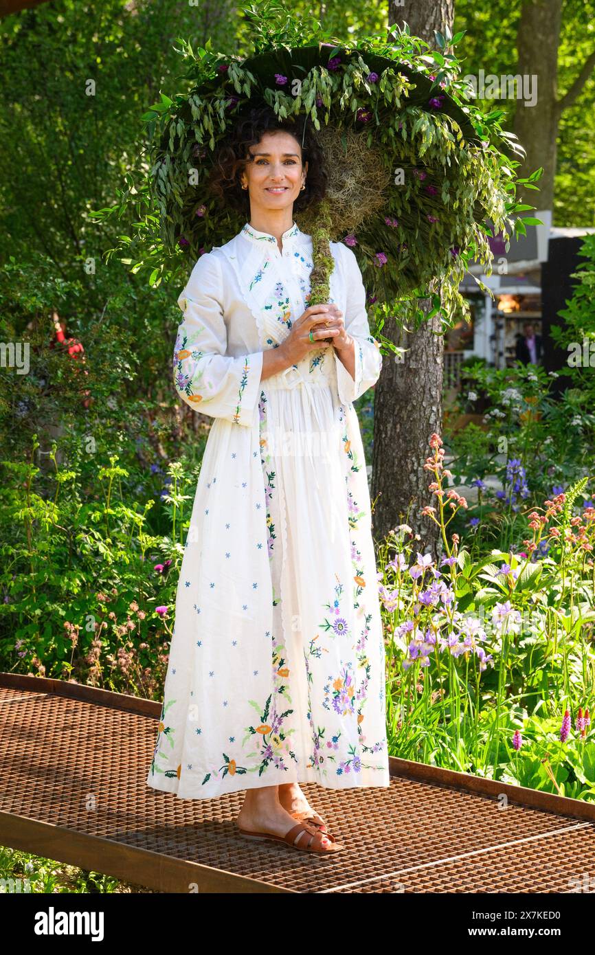 London, UK. 20 May 2024. Indira Varma in the WaterAid Garden during the ...