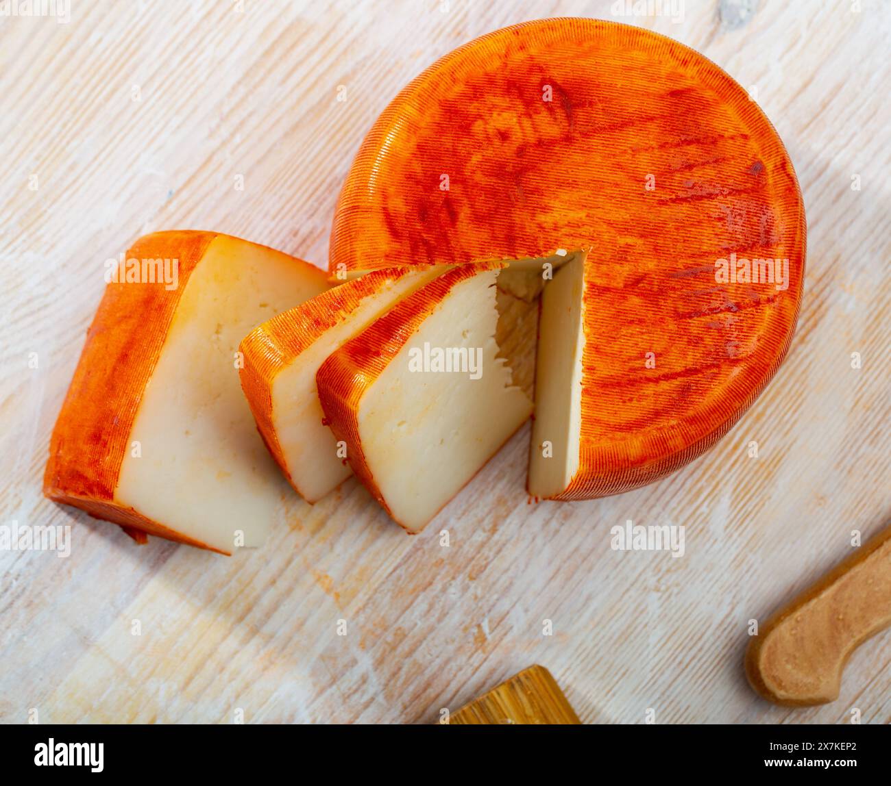 Round of goat cheese Stock Photo - Alamy
