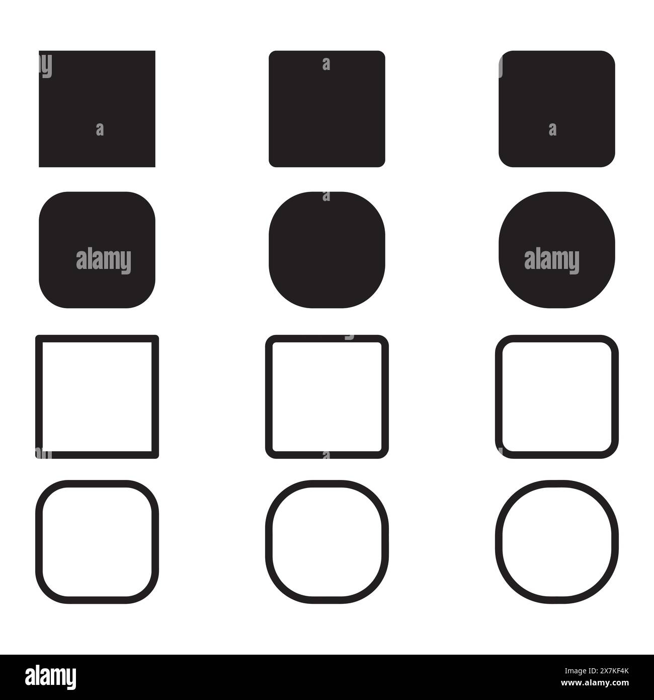 vector rectangle outline set element design Stock Vector Image & Art ...