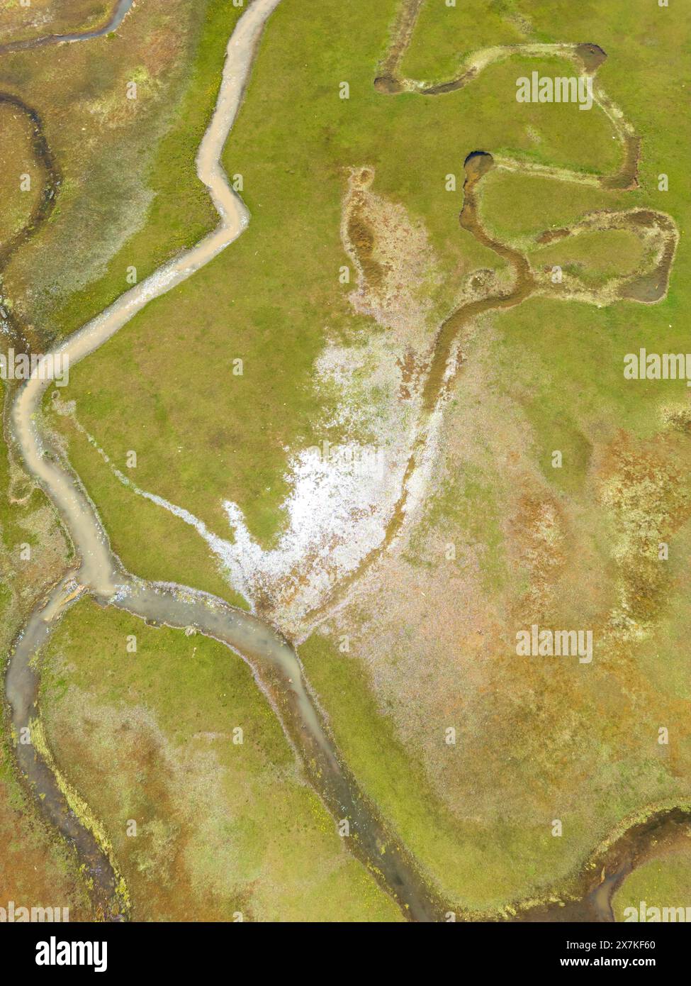 The meander in Antalya Sobucimen plateau. Aerial view of complex ...