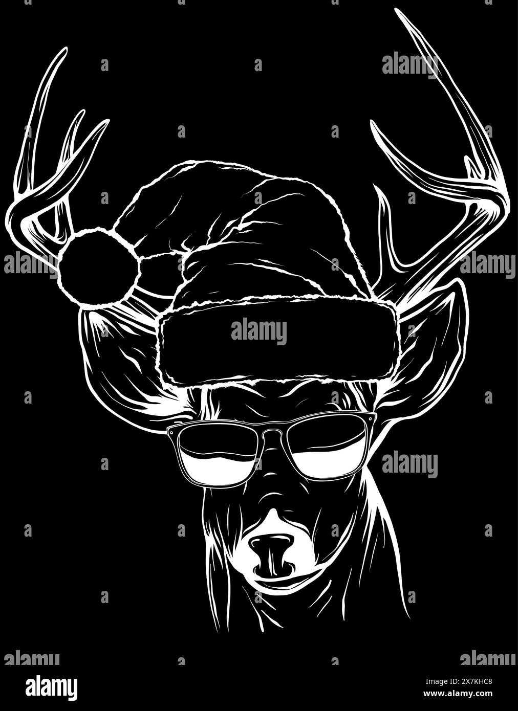 Engraved animal in forest Black and White Stock Photos & Images - Alamy