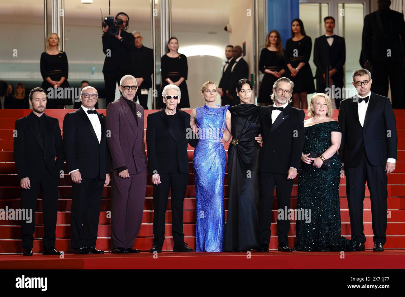 Cannes, France. 20th May, 2024. Anthony Vaccarello, Martin Katz, Vincent Cassel, David ...