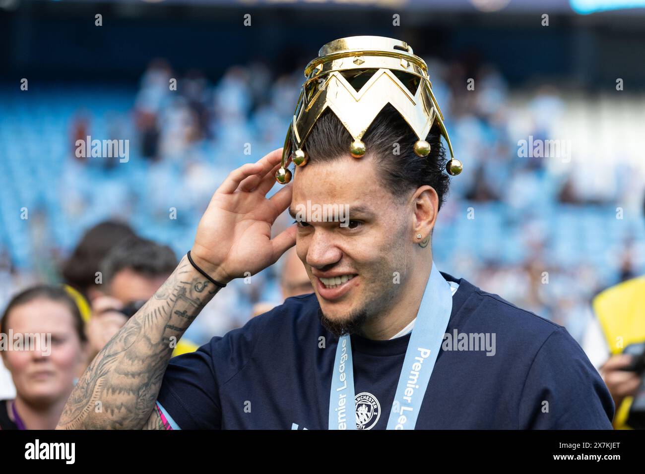 Ederson manchester city trophy hi-res stock photography and images - Alamy