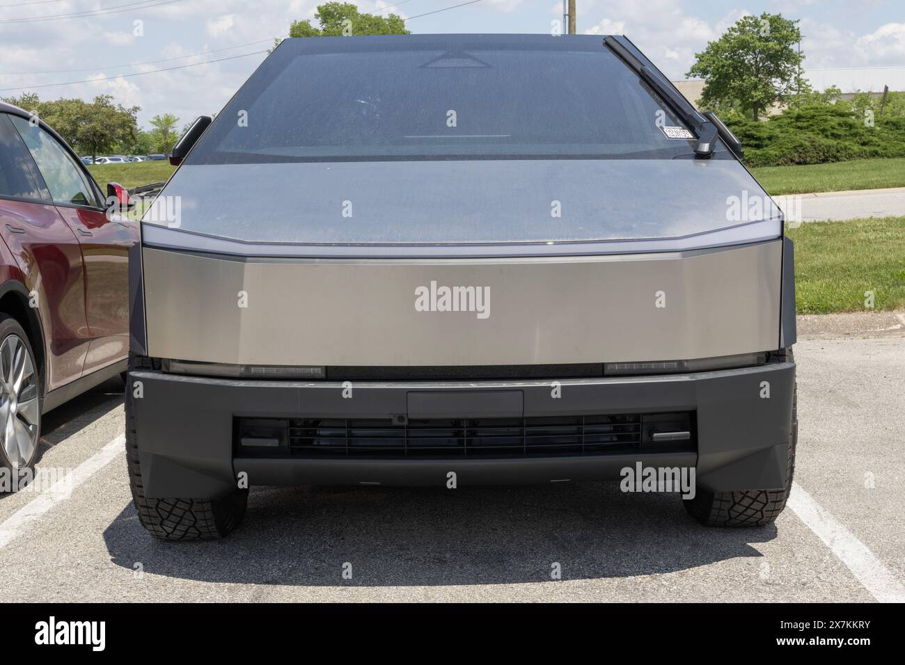 Indianapolis - May 19, 2024: Tesla Cybertruck display at a dealership ...
