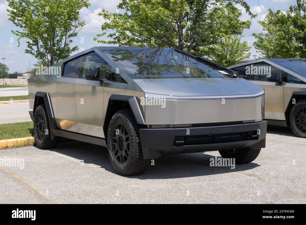 Indianapolis - May 19, 2024: Tesla Cybertruck display at a dealership ...