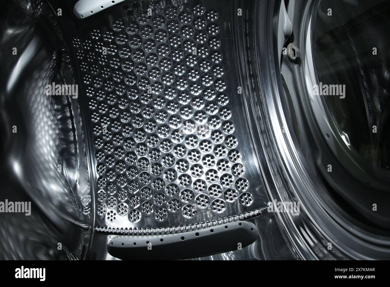 Empty washing machine drum, closeup view. Laundry day Stock Photo - Alamy
