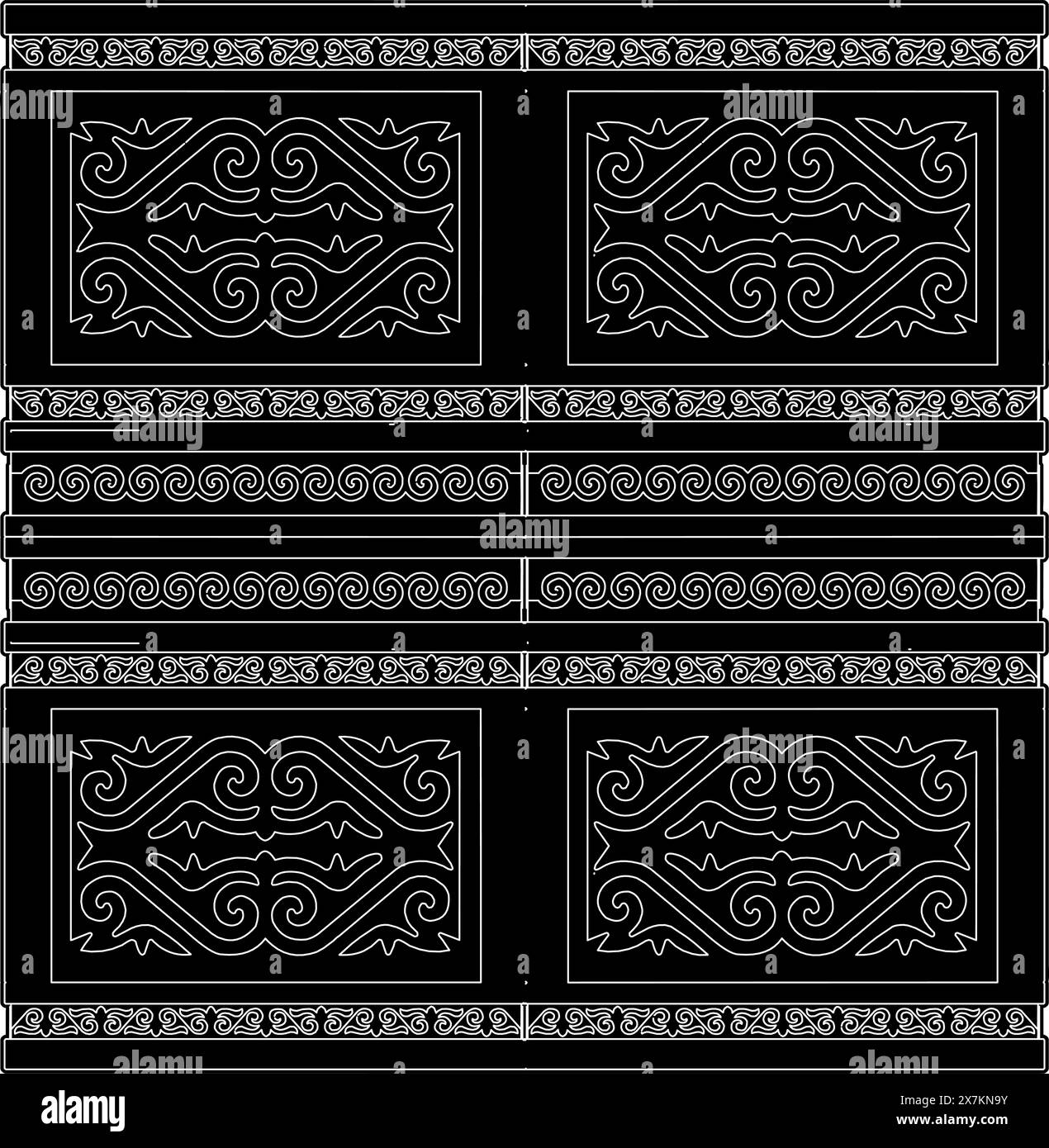 Antique Wall Panel Vector. Abstract Texture Pattern Illustration ...