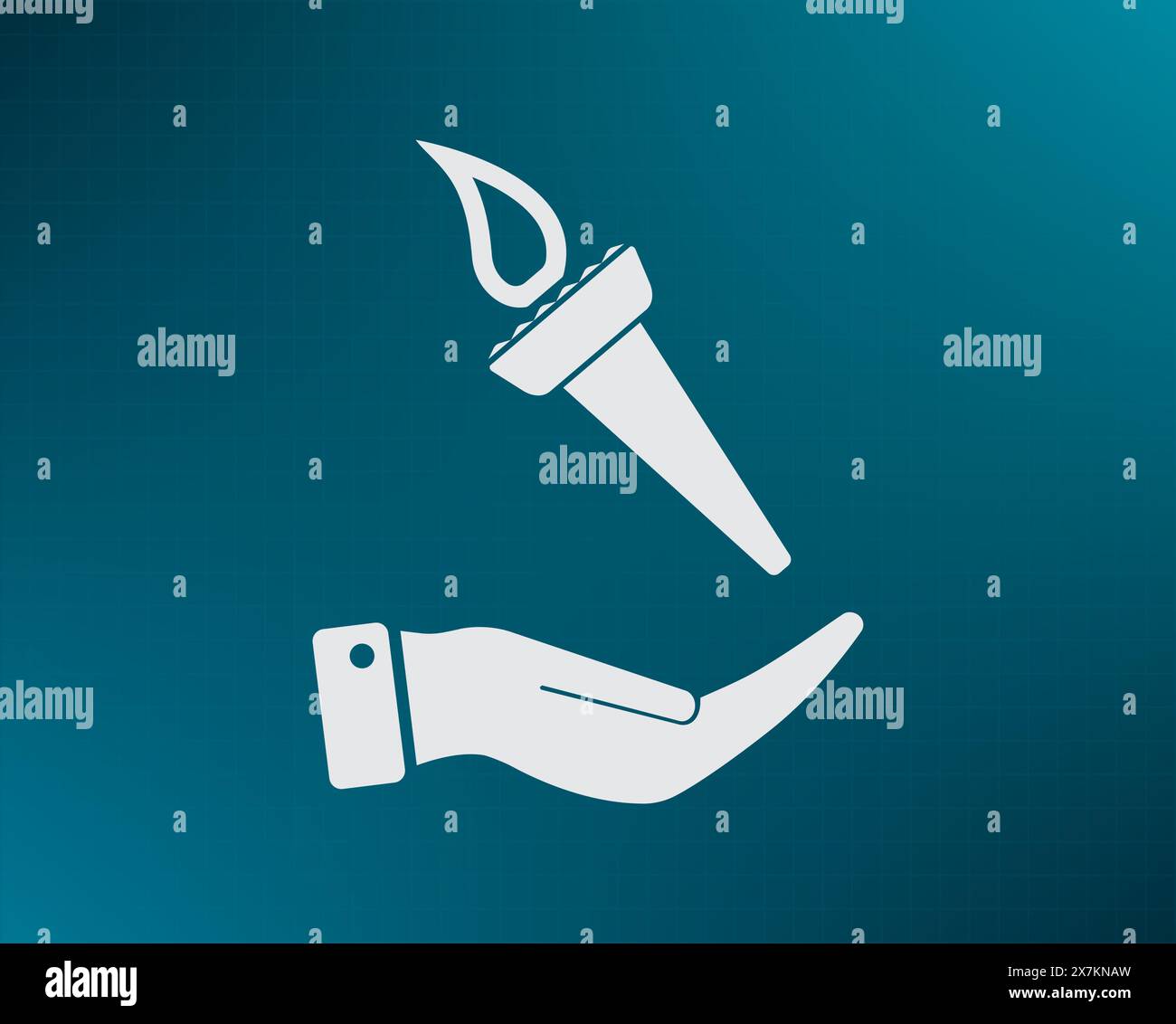 Torch on the hand. Vector icon Stock Vector Image & Art - Alamy