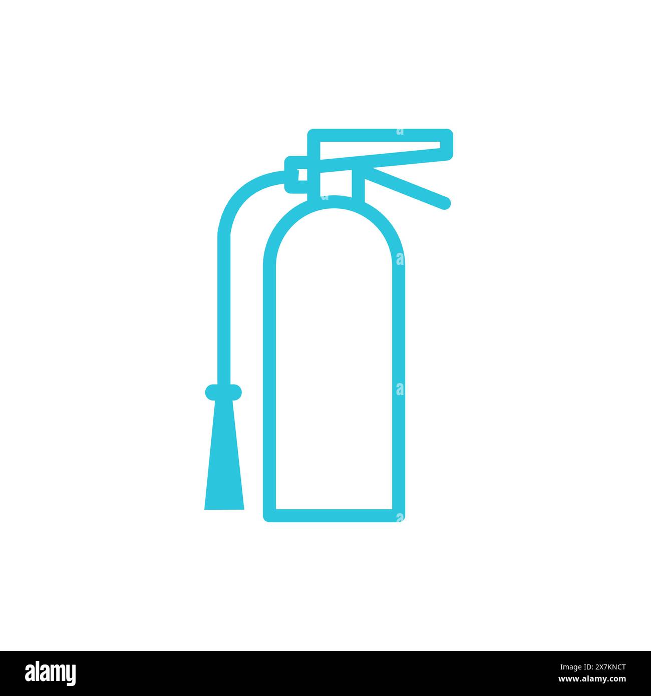 Fire Extinguisher icon. Isolated on white background. From blue icon ...